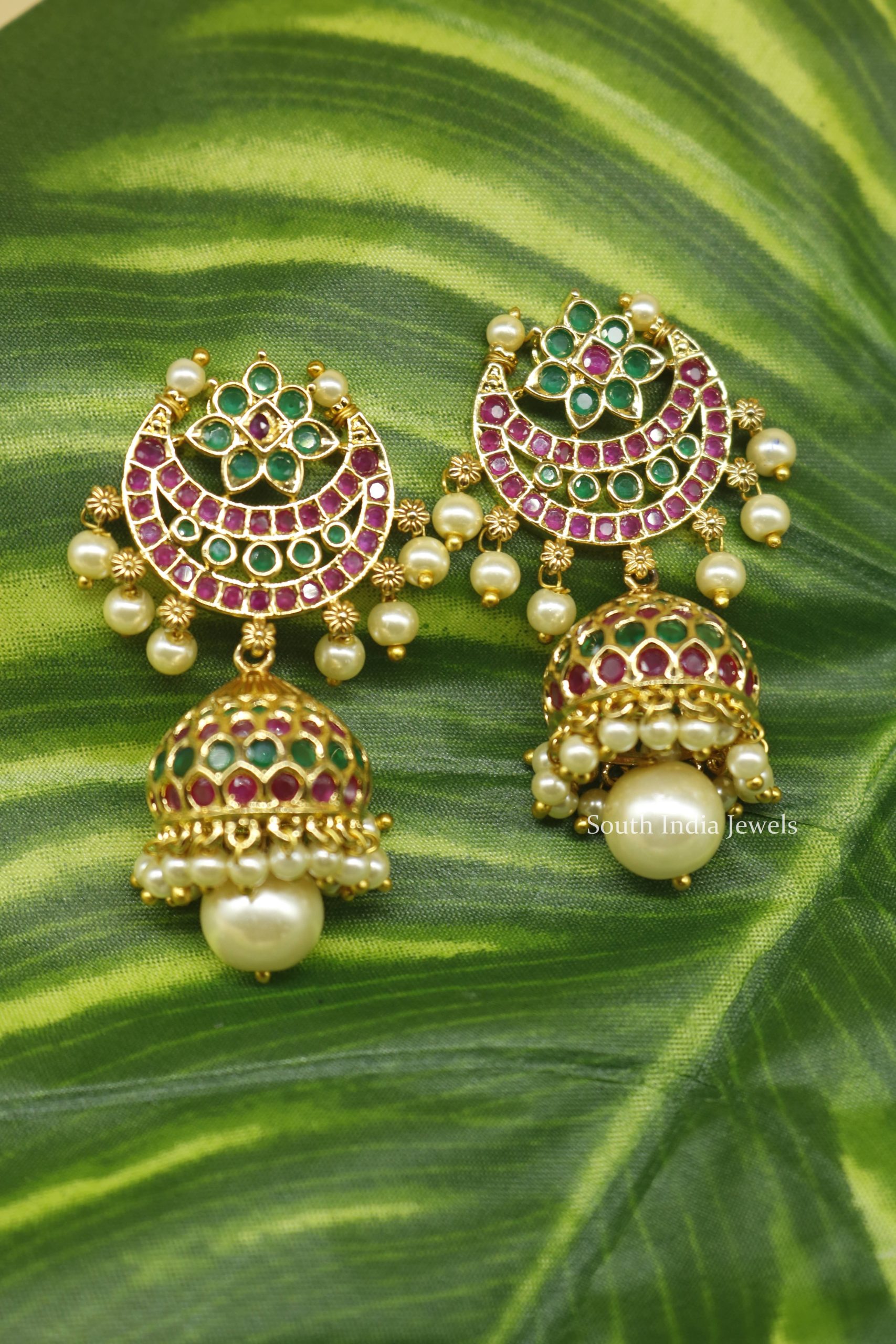 Ruby Emerald exclusive Design Jhumkas South